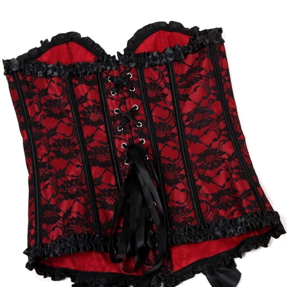 Daisy Corsets | Intimates & Sleepwear | Stunning Red Black Lace Corset ...